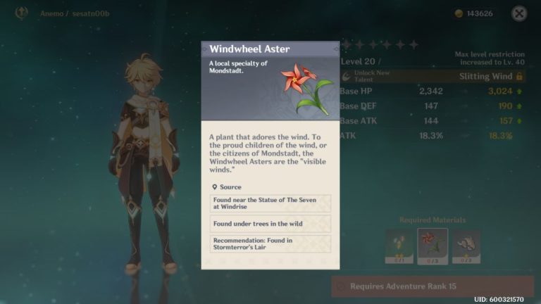 Genshin Impact: How To Find Windwheel Aster (Location)