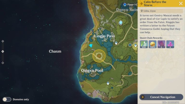 Genshin Impact: Bookworm Swordsman Quest Walkthrough