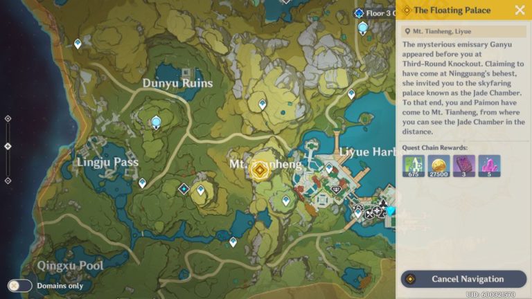 Genshin Impact: The Floating Palace Quest Walkthrough