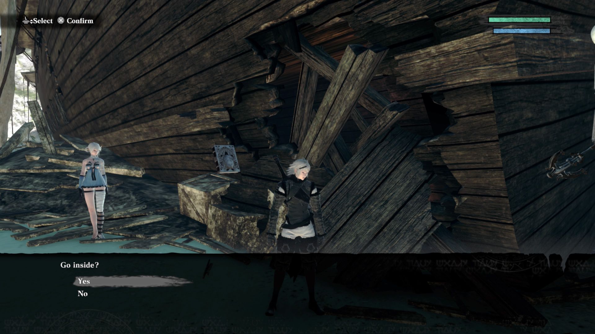 NieR Replicant 1.22: Shipwreck At Seafront Walkthrough