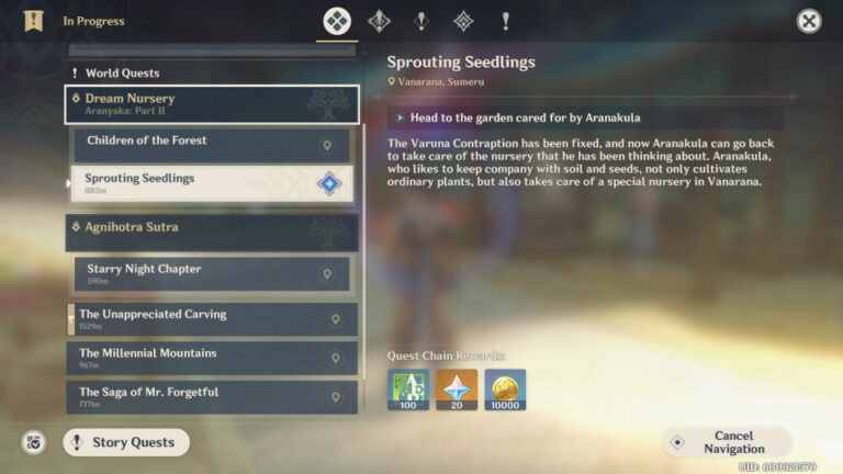 Genshin Impact: Sprouting Seedlings Quest Walkthrough