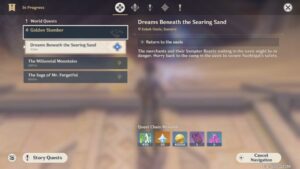 Genshin Impact: Dreams Beneath The Searing Sand Walkthrough
