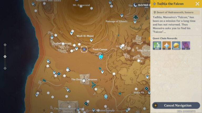 Genshin Impact: Tadhla The Falcon Quest Guide