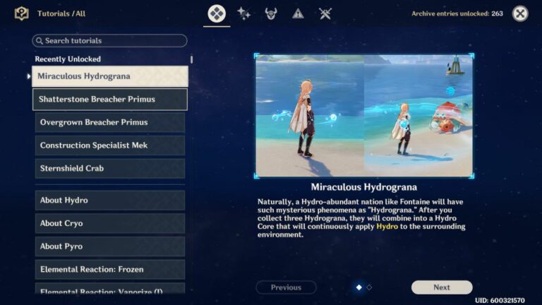 Genshin Impact: Water Volume Detection Crystals Guide