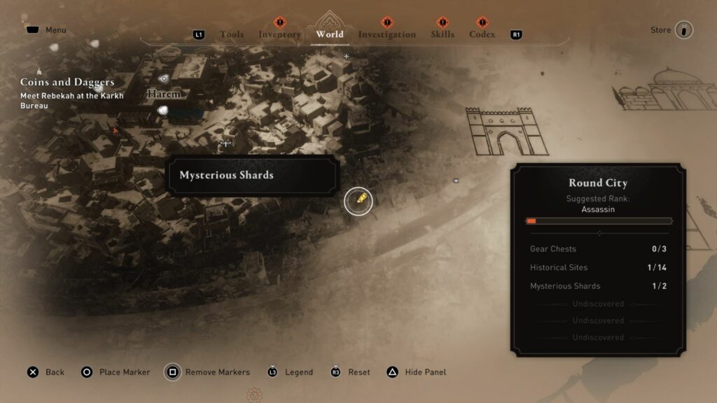 AC Mirage: Mysterious Shard Locations In Round City