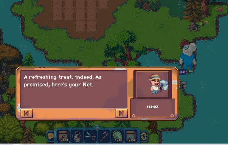 Pixels: How To Get A Fishing Net From Jihoz