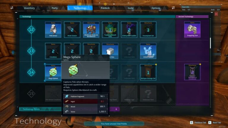 Palworld: How To Craft Mega Sphere